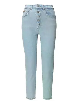 NO44 Button-fly Straight Leg Jeans - Blue