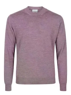 BALLANTYNE Merino Wool Crew-neck Sweater - Pink