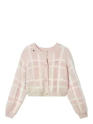 MUSIUM DIV. Checked Cardigan - Pink