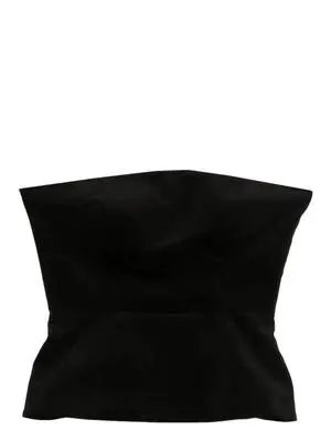 P.a.r.o.s.h Strapless Peplum Top - Black