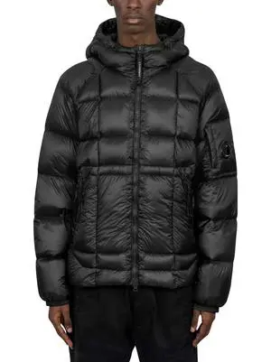 C.P. COMPANY D.D. Shell Hooded Puffer Jacket Black