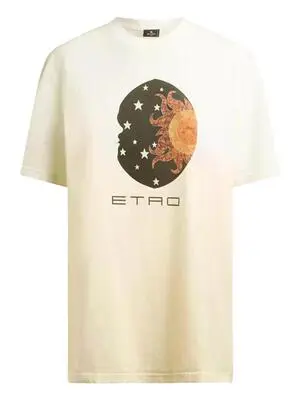 Etro Sun And Moon Print T-shirt - Neutrals