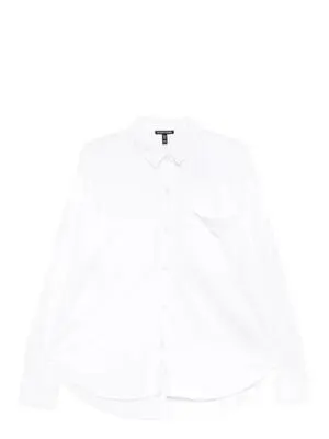 Eileen Fisher Organic Cotton Terry Classic Collar Shirt - White