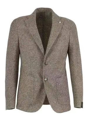 BRANDO Notched-lapel Single-breasted Blazer - Brown