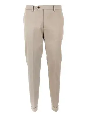 BERWICH Buttoned Straight-leg Trousers - Neutrals