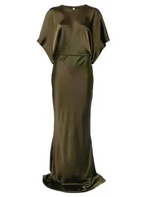 Norma Kamali Reverse Cowl-neck Gown - Green