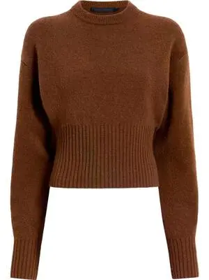 Proenza Schouler Randi Ribbed-knit Sweater - Brown