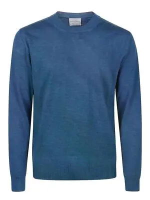 BALLANTYNE Crew-neck Merino-wool Sweater - Blue