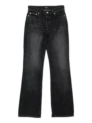 A.p.c. Button-fly Flared Jeans - Black
