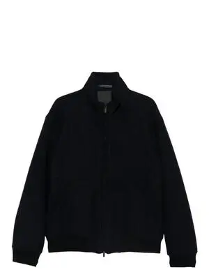 Giorgio Armani Zip-front Patch-pocket Jacket - Blue