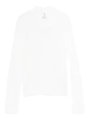 Casablanca V-neck Long-sleeve T-shirt - White