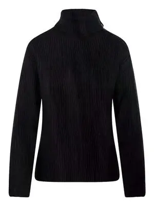 P.a.r.o.s.h Ribbed Turtleneck Zip-fastening Jumper - Blue