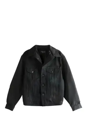 Balenciaga Buttoned Denim Jacket - Black