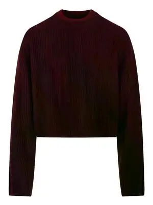 Max Mara Ribbed Cropped Jumper - Red