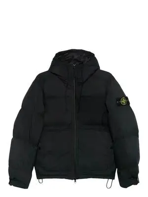 Stone Island Hooded Quilted Puffer Jacket - Black