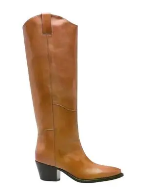 P.a.r.o.s.h Knee-high Leather Boots - Brown