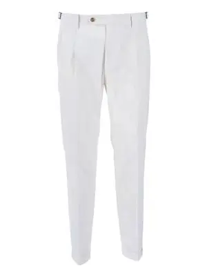 BERWICH Pleated-cuff Tapered Trousers - White