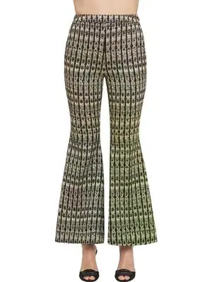 Giambattista Valli Optical Bouclé Flared Trousers - Neutrals