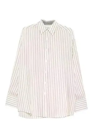 Carven Striped Silk Shirt - Grey
