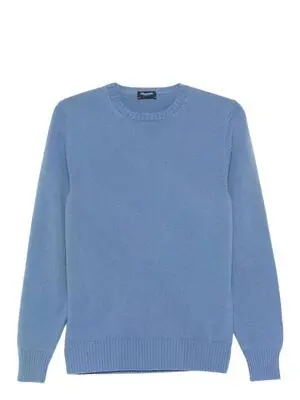 DRUMOHR Cashmere Crew Neck Sweater - Blue