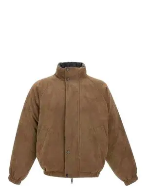 Emporio Armani Raglan-sleeve Reversible Bomber Jacket - Brown