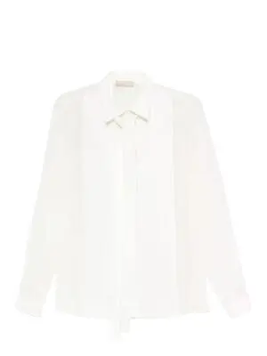 Elie Saab Pleated Shirt - White