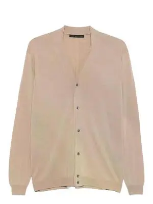 LOW BRAND V-neck Button Cardigan - Neutrals