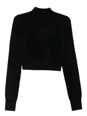 Sportmax High-neck Knit Sweatshirt - Black