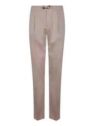 Incotex Pleated Drawstring Trousers - Neutrals