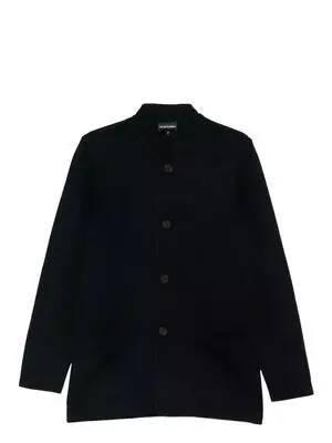 Emporio Armani Wool Shirt Jacket - Black