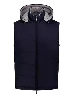 DORIANI Hooded Quilted Gilet - Blue