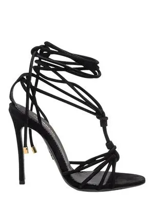 Dsquared2 Lace-up Stiletto Heeled Sandals - Black