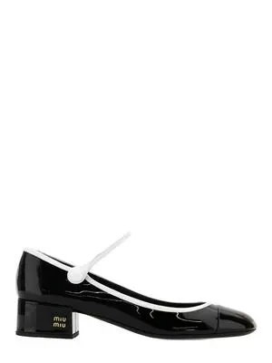 Miu Miu 40mm Leather Pumps - Black