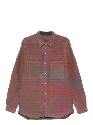 RICK OWENS Checked Patch-Pocket Shirt