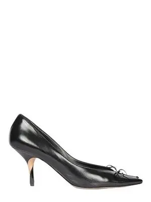Jacquemus 80mm Bow-detail Pointed-toe Heeled Pumps - Black