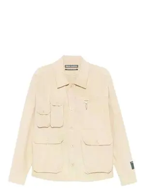 Reese Cooper Multi-pocket Corduroy Shirt Jacket - Neutrals