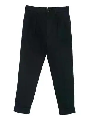Incotex Pleated Cuffed-hem Trousers - Blue