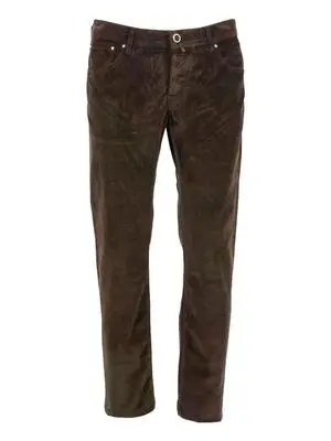 Jacob Cohen Nick Corduroy Five-pocket Trousers - Brown