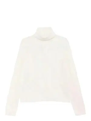 Liu Jo Cable-knit Roll-neck Sweater - White