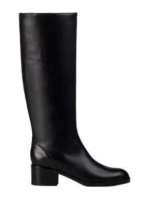 DOUCAL'S Block-heel Leather Boots - Black