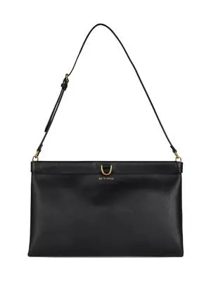 Etro Talk Leather Clutch - Black