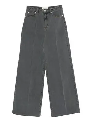 Officine Générale Wide-leg High-waisted Jeans - Grey