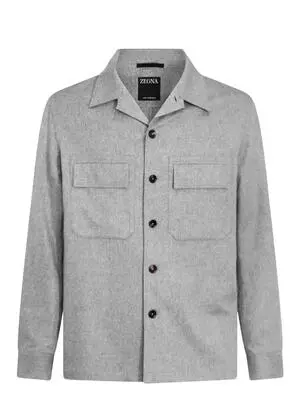 Zegna Double-pocket Cashmere Jacket - Grey