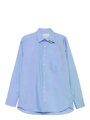 Kolor Button-down Poplin Shirt - Blue