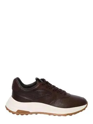 Hogan Leather Trainers - Brown