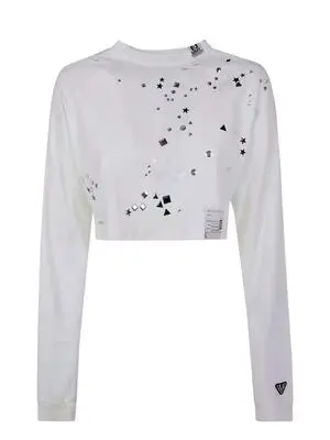 Mihara Yasuhiro Stud-embellished Sweatshirt - White