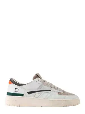 D.a.t.e. Leather Panelled Sneakers - White