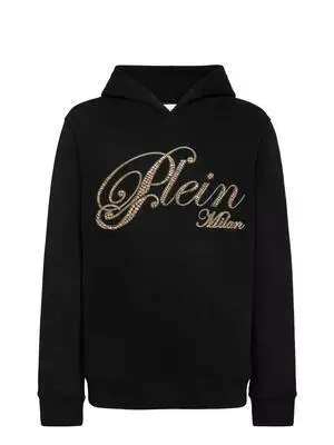 Philipp Plein Rhinestone-embellished Hoodie - 02 Black