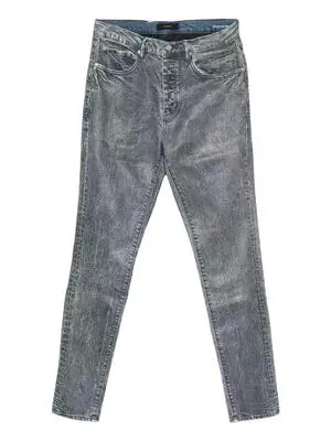 PURPLE BRAND Acid-wash Straight-leg Jeans - Blue