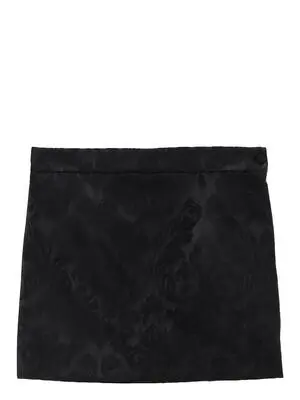 Chloé Damask-pattern A-line Skirt - Black
